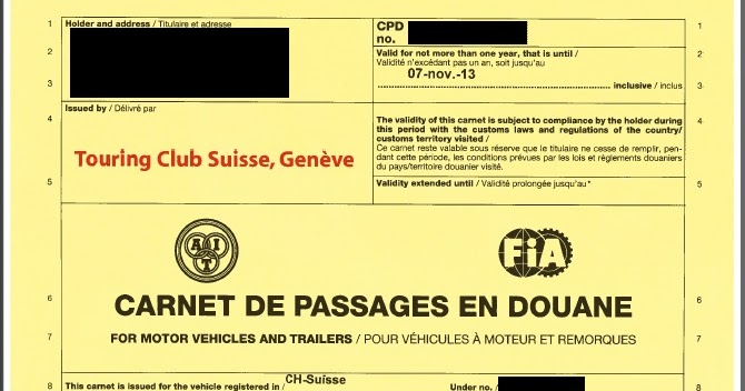 ATA Carnet de Passages en Douane (CPD)