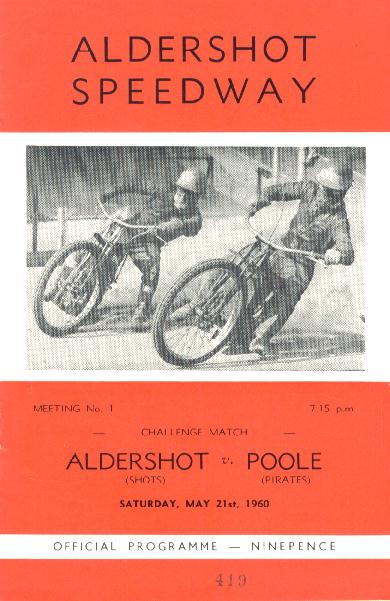 Speedway Archive: Aldershot Shots Programme Gallery