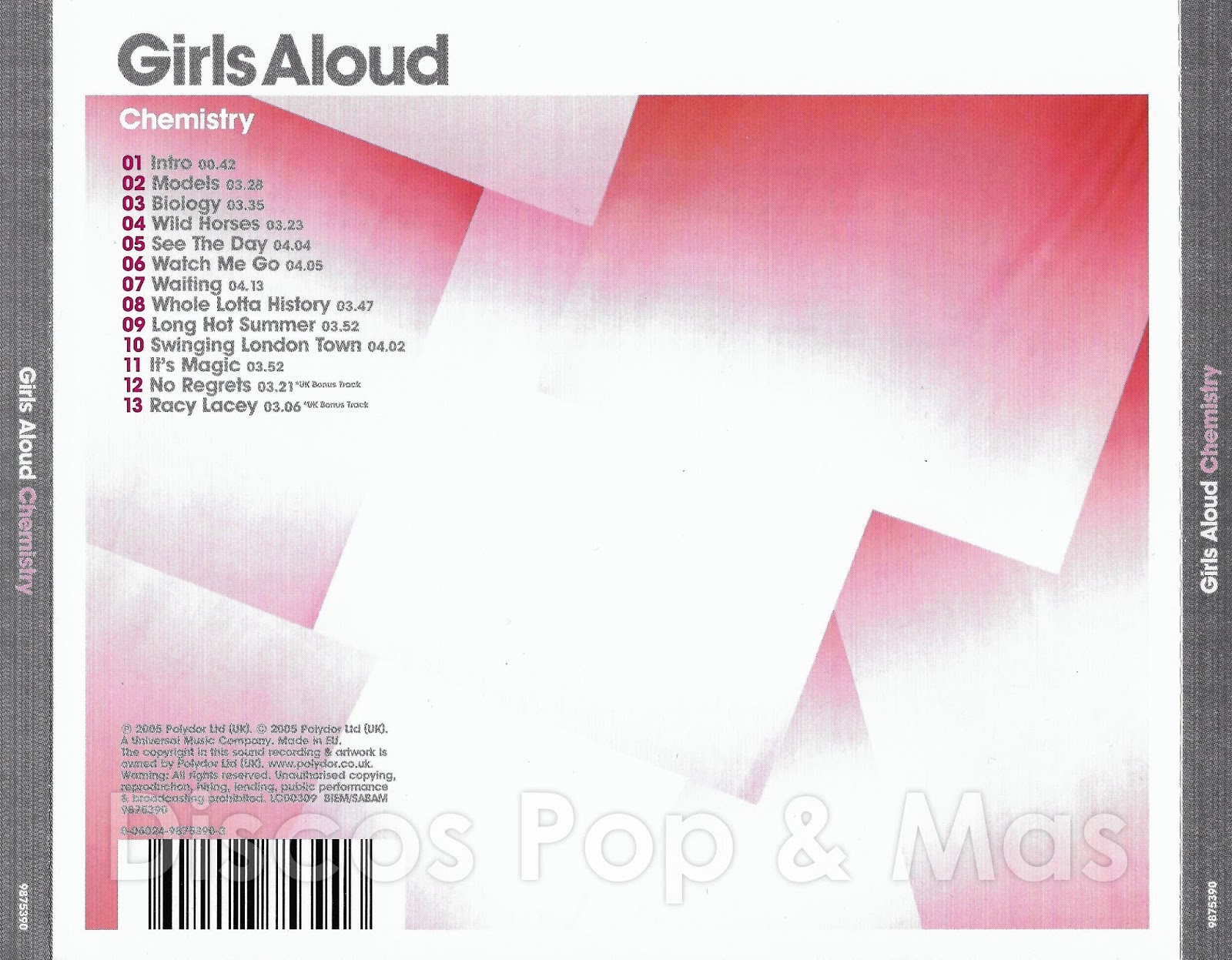 Discos Pop & Mas: Girls Aloud - Chemistry