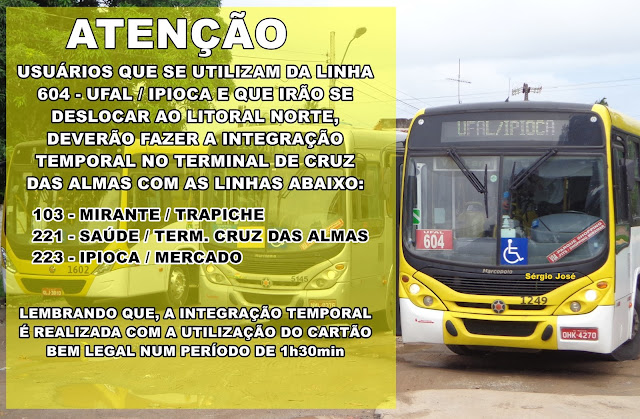 ÔNIBUS ALAGOAS: Maceió : Linha 604 Passa por alteração no itinerário a ...