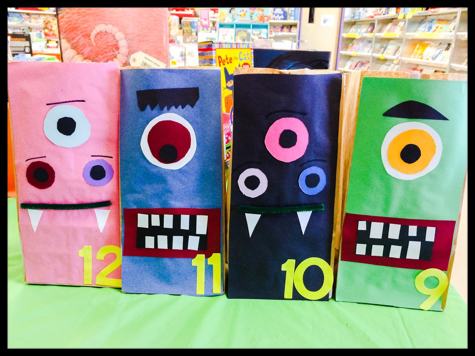 colormehappy: Super cool and fun monster treat bags!