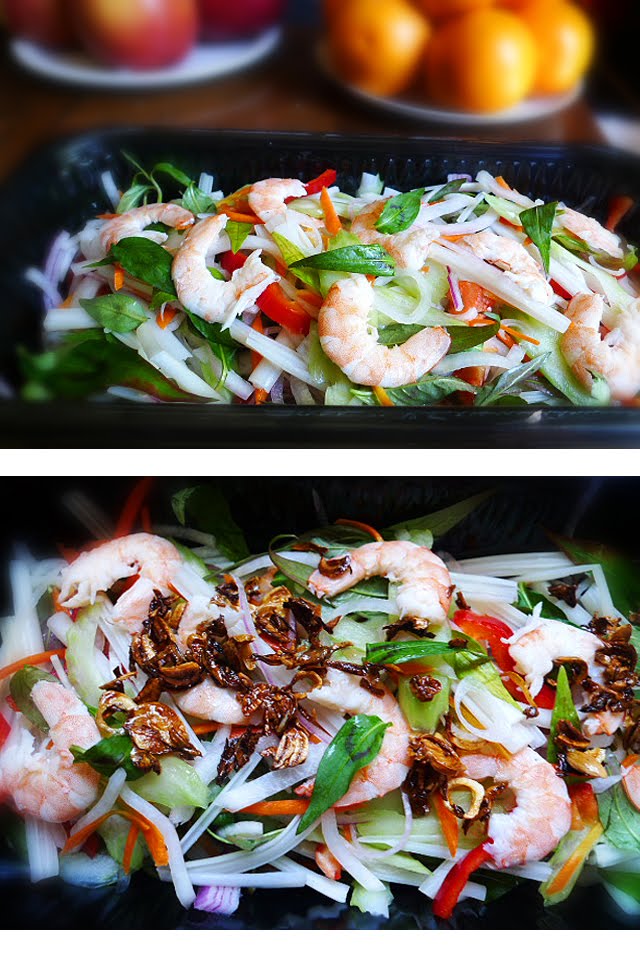 The Boutique Studio: Lotus Root Shrimp Salad