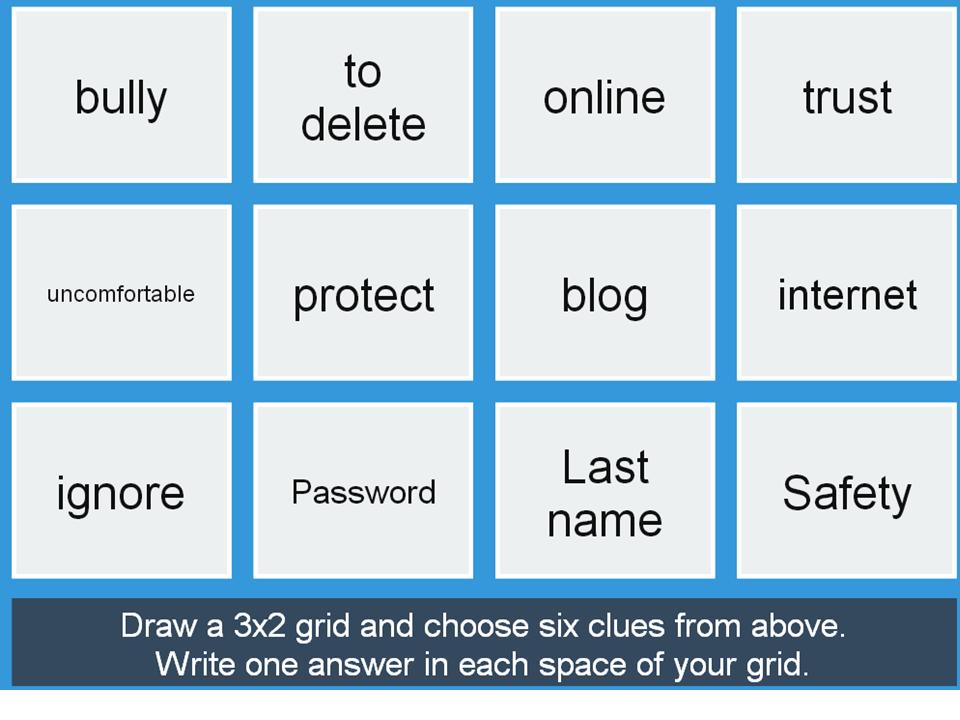 Internet Safety and Cyberbullying: Triptico Quizzes