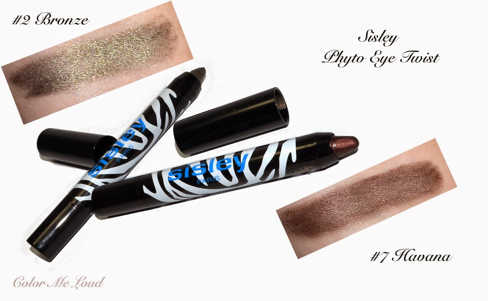 Sisley Phyto Eye Twist Long Lasting Eye Shadow #2 Bronze & #7 Havana ...