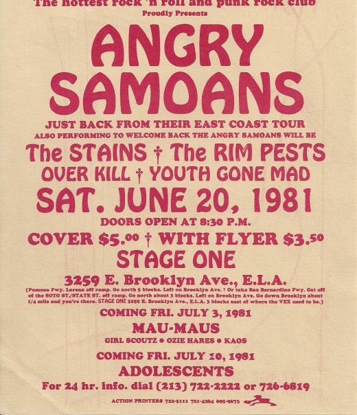 we cause havoc wherever we go..!!: angry samoans - back from samoa lp ...