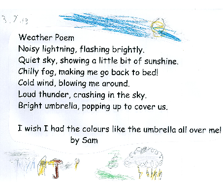 PVS Learning Together: Weather Poems