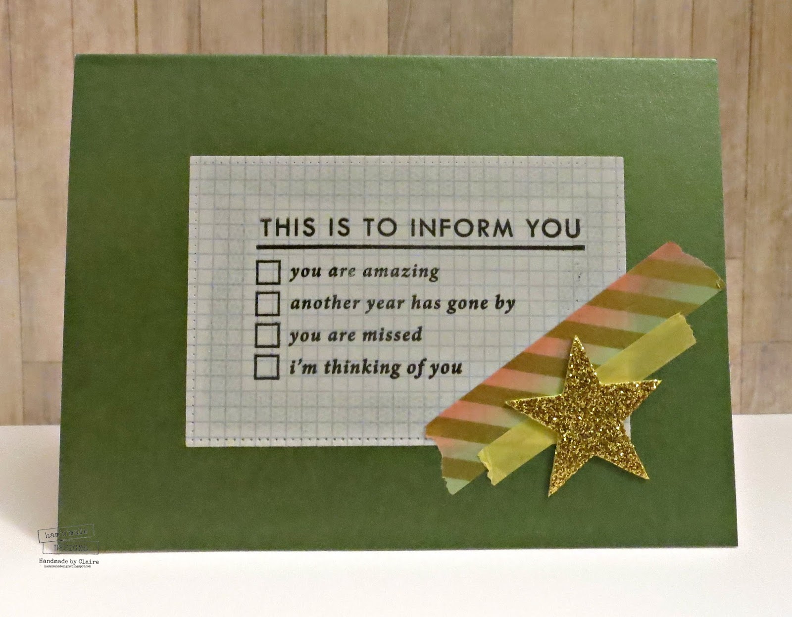 Ham'n'Mule Designs: This is to inform you...