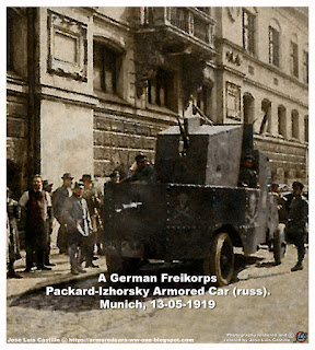 Armored Cars in the WWI: A German Freikorps Packard-Izhorsky Armored ...