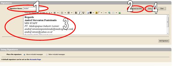 Buntalo Selalu: Cara Membuat Signature/Tanda Tangan Pada Zimbra Dektop