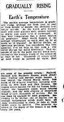 Flashback to 1940: Gradually rising earth's temperature and Kirtley ...