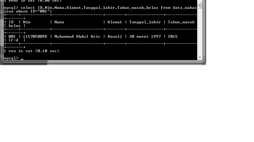 Cara membuat database mahasiswa menggunakan cmd | Materi Pembelajaran ...