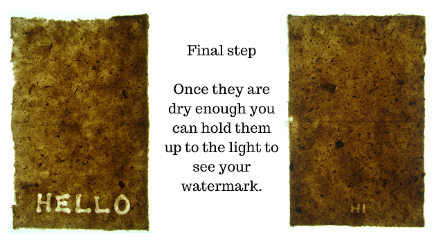 How to create watermarks in your handmade paper