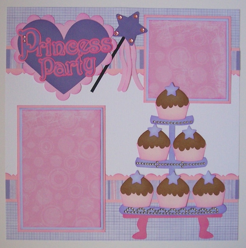 BLJ Graves Studio: Princess Birthday Party Scrapbook Page