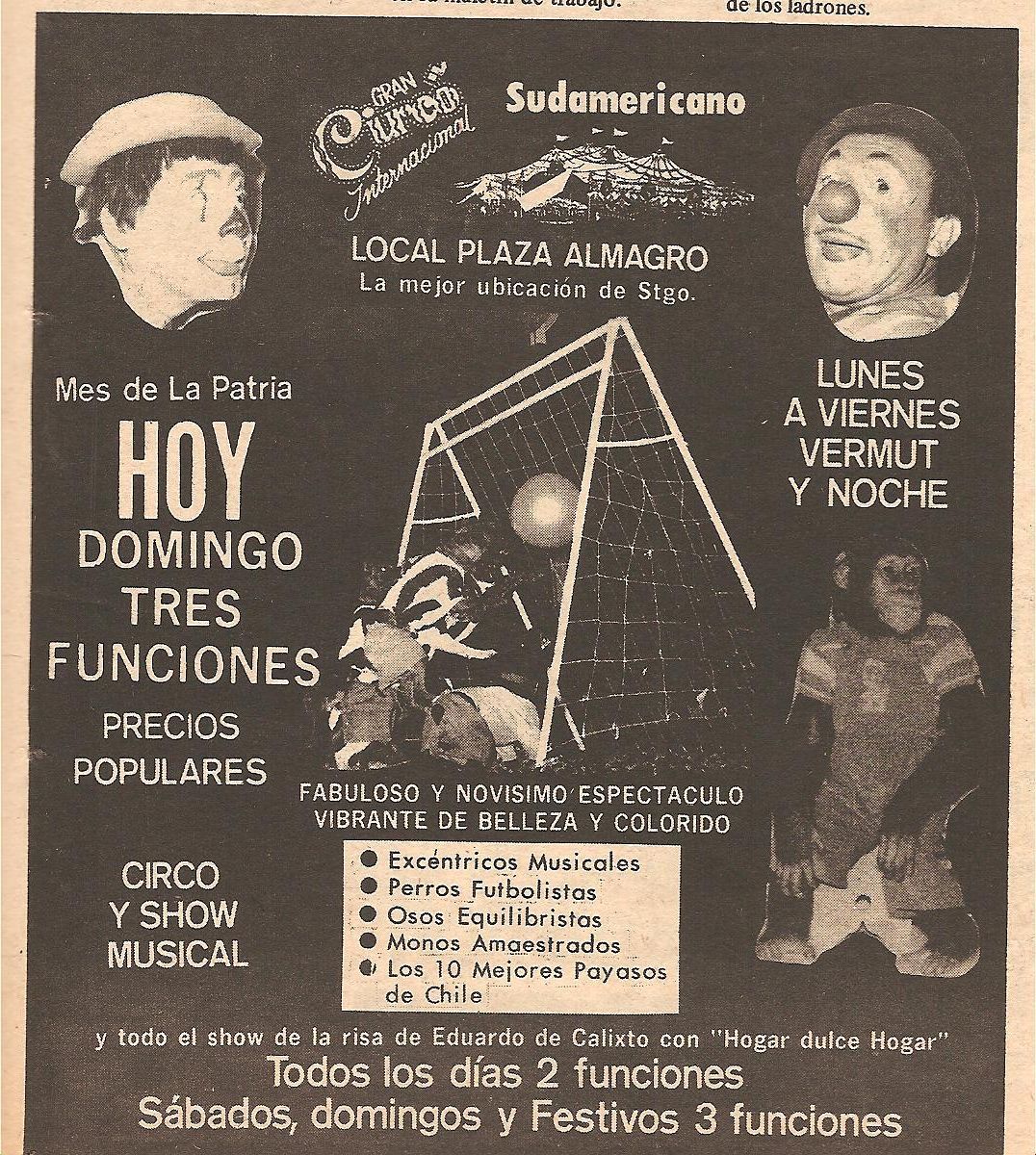 Lacunza, nostalgia de mi barrio.: El Tony Caluga y Los Circos