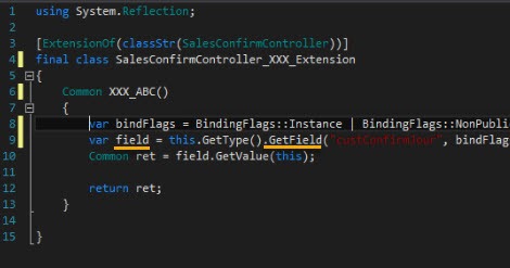 Dynamics AX/365FO: X++ | d365FO | reflection - GetField not return a value