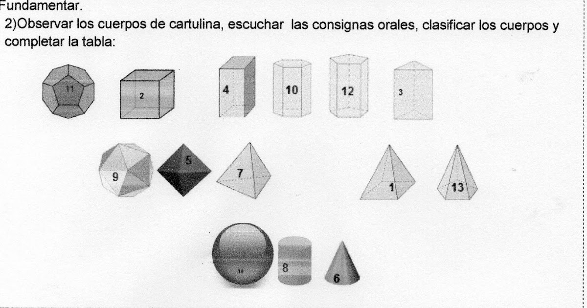 Matemática y algo más...: Ficha de trabajo Nº5- Cuerpos geométricos