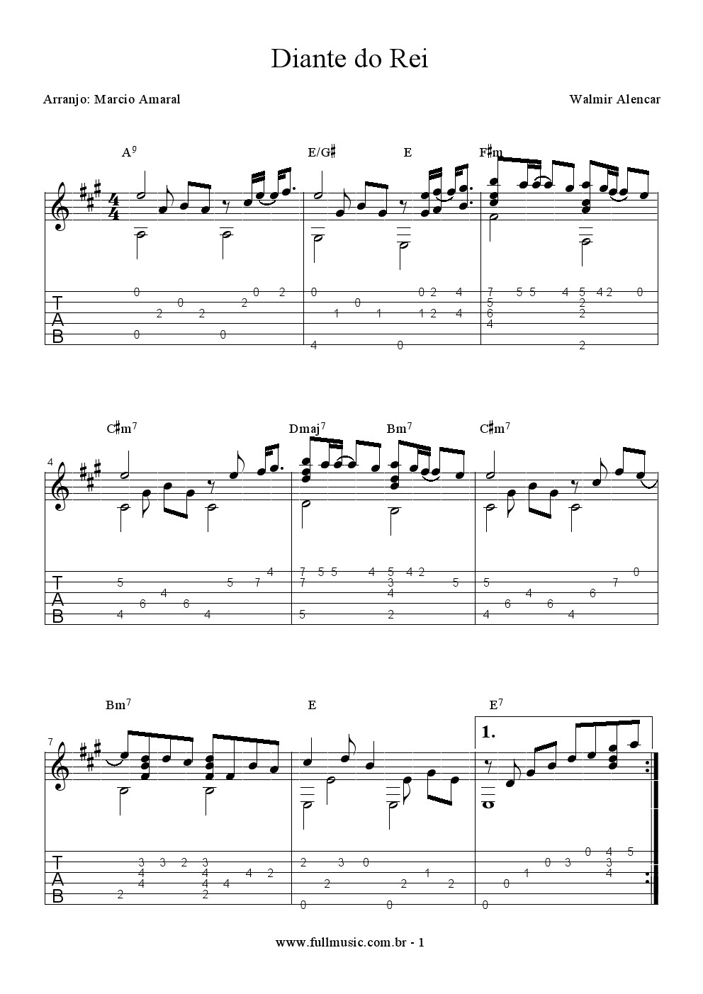 Full Music Escola de Música : Partitura Cristã 3 - Diante do Rei ...