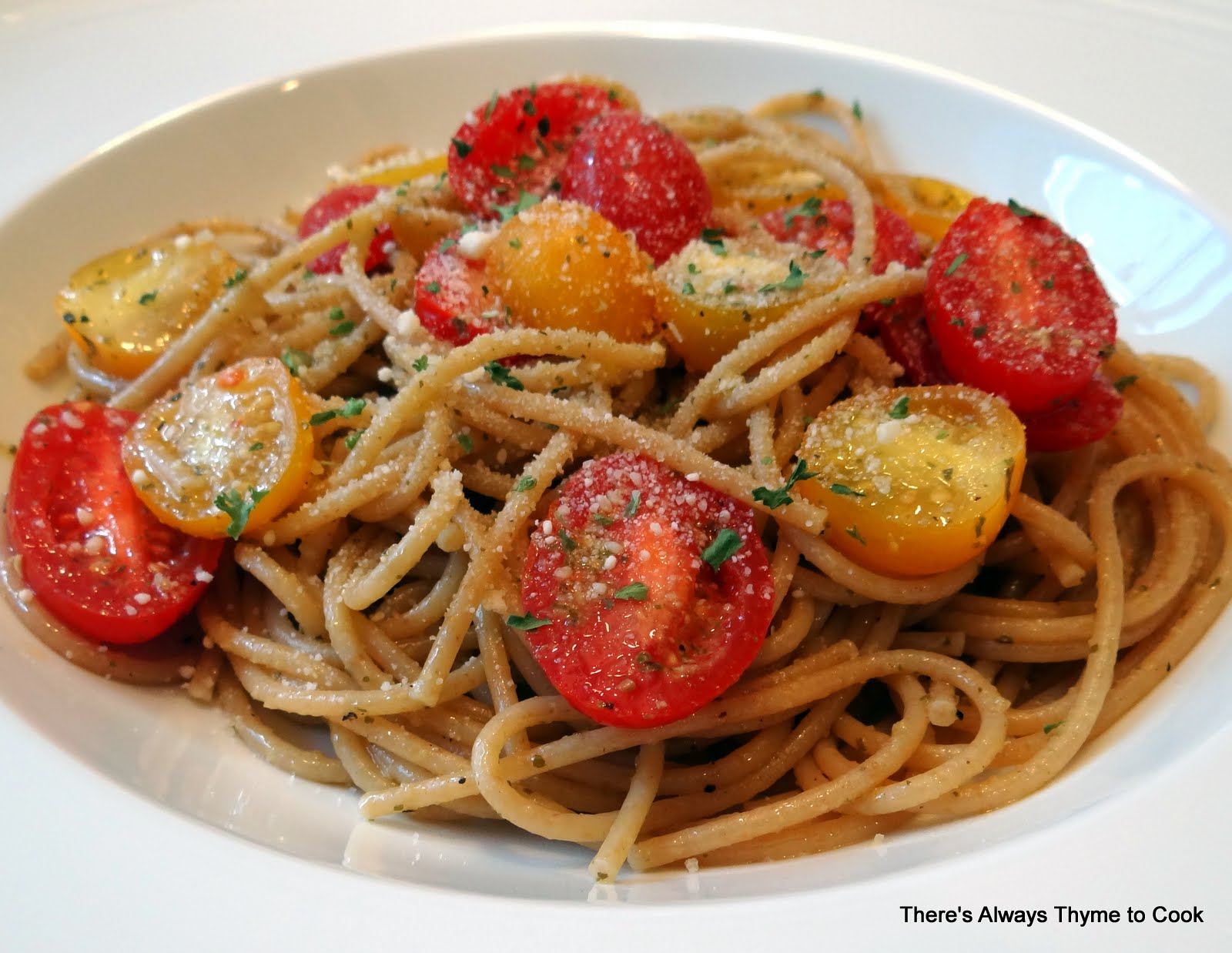 There's always thyme to cook...: Whole Wheat Spaghetti with Pesto and ...