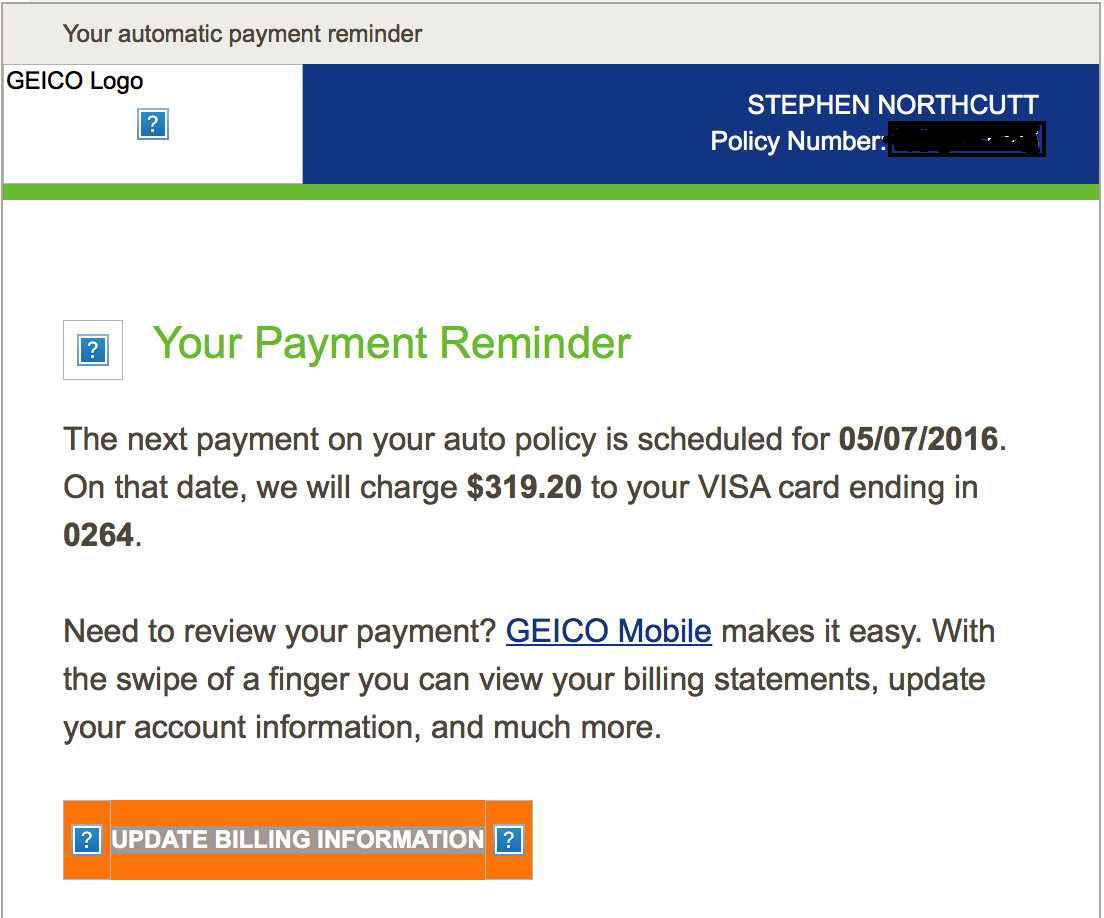 Information Warfare - Perception Management: GEICO automated billing ...