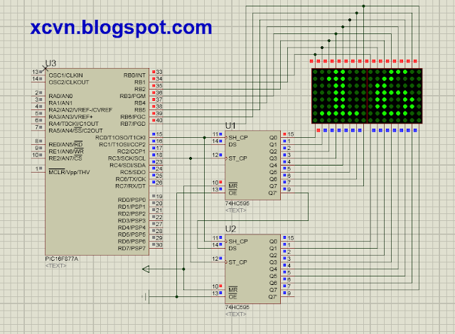 BÀI 41 : LED MATRIX 8X16 PIC16F877A CCS - Lập trình PIC