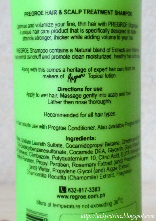 Lucky Citrine: Pregroe Thickening Shampoo & Conditioner