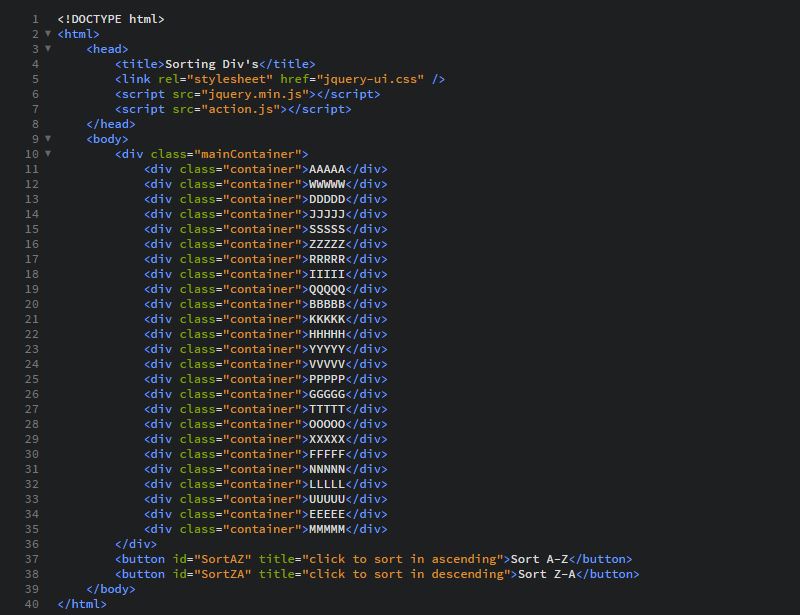 Sorting DIV's using jQuery Sorting DIV's using jQuery