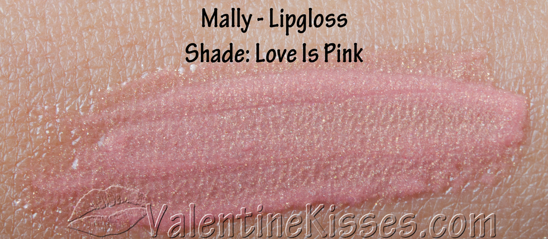 Valentine Kisses: Mally Lipgloss in Love Is Pink - pics, swatches, review