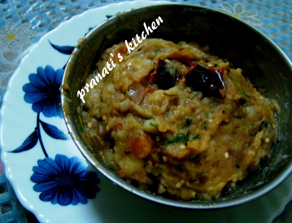 Delicious Recipes 4m Pranati's Kitchen: Allu baigana bharta (Allu ...