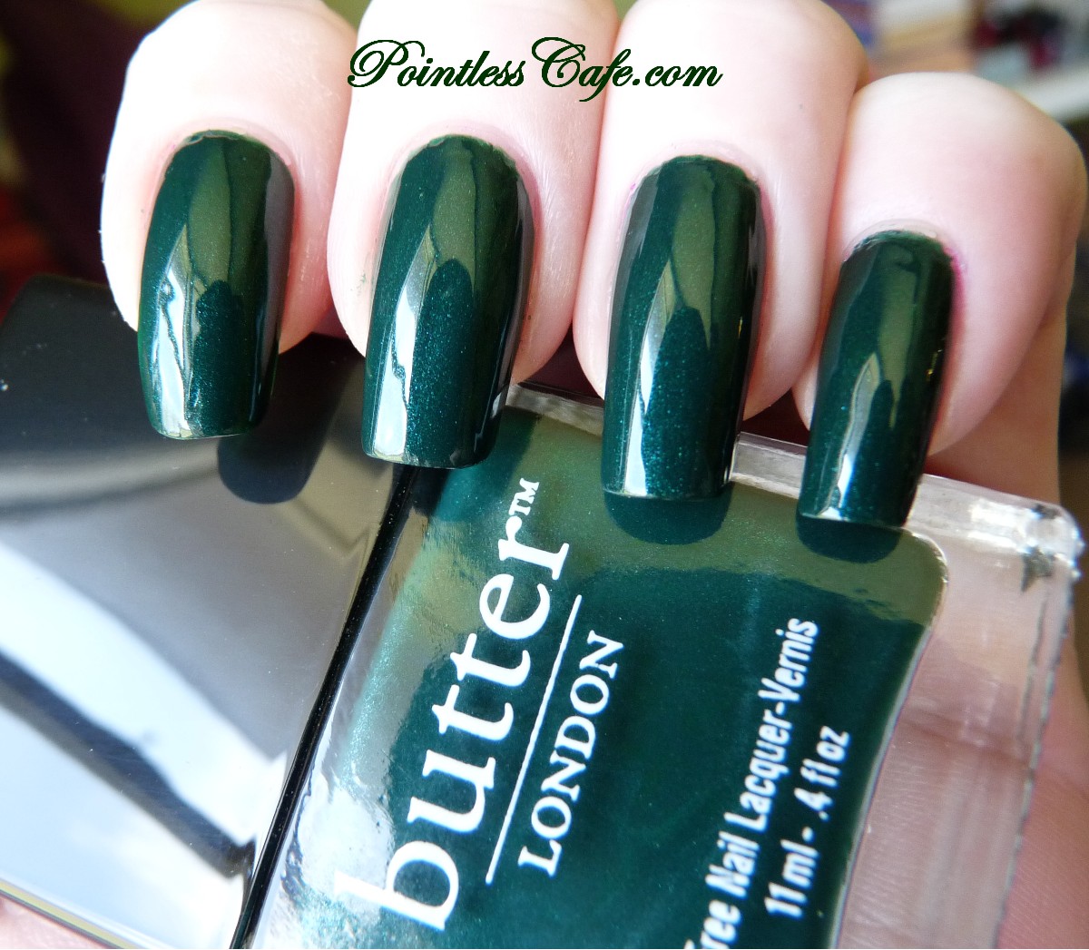 butter LONDON British Racing Green - Swatches and Review | Pointless Cafe