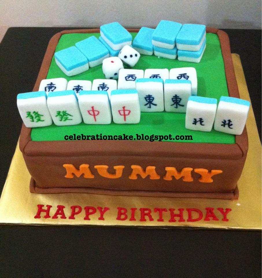 Celebration Cake: Mahjong Theme Cake and Cupcakes