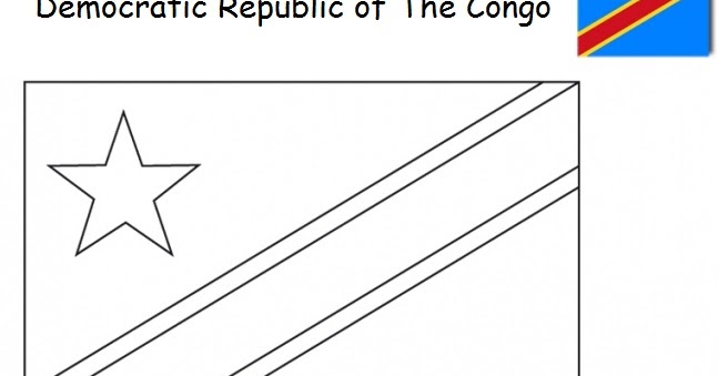 Geography Blog: Flag of The Democratic Republic of The Congo Coloring page