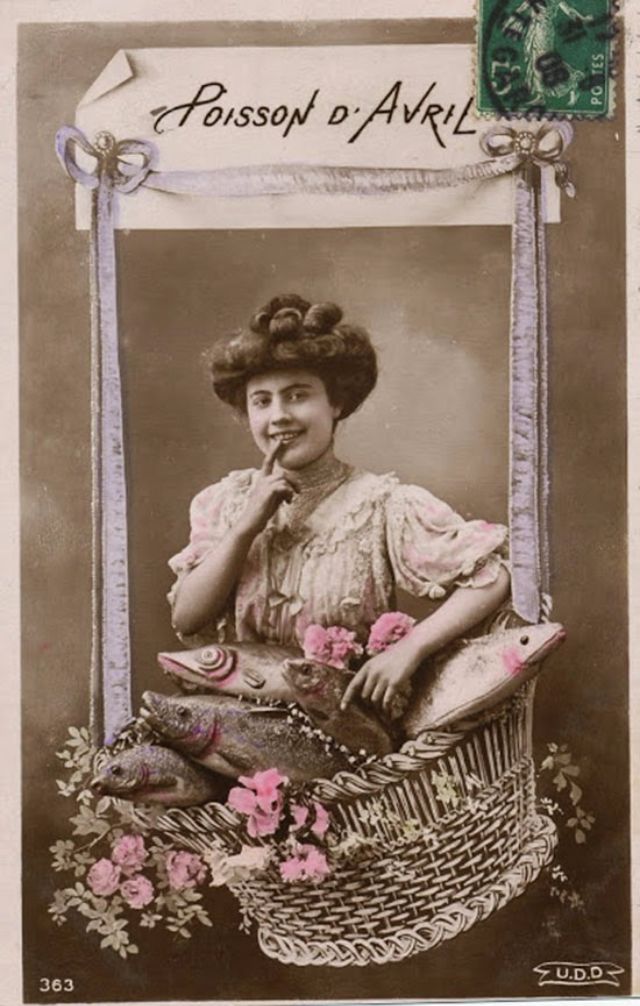 A Collection of 20 Hilarious Vintage French April Fools' Day Postcards ...