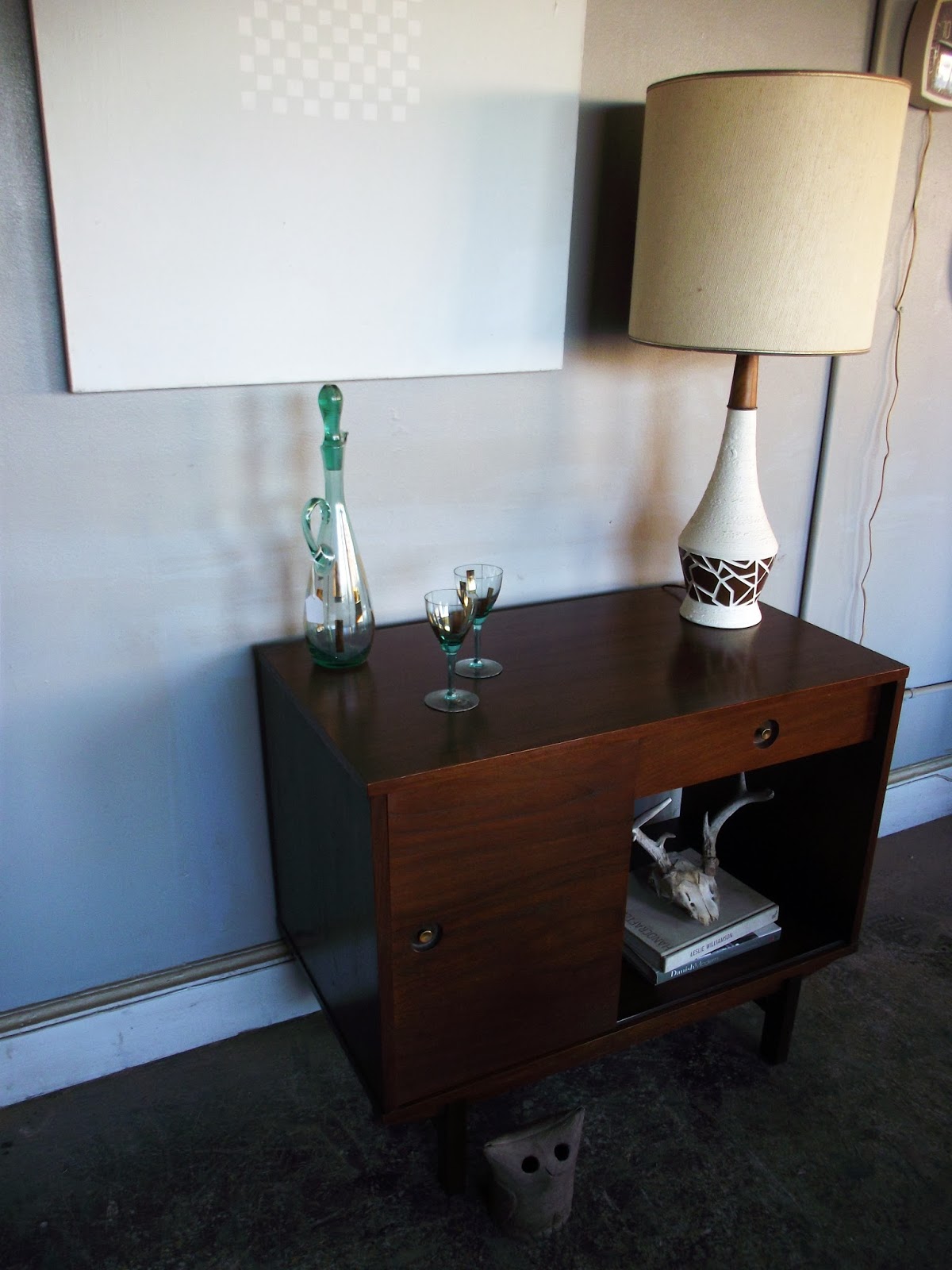 Vintage Ground: MCM Danish Modern Bar / Small Media Stand / Entry Table