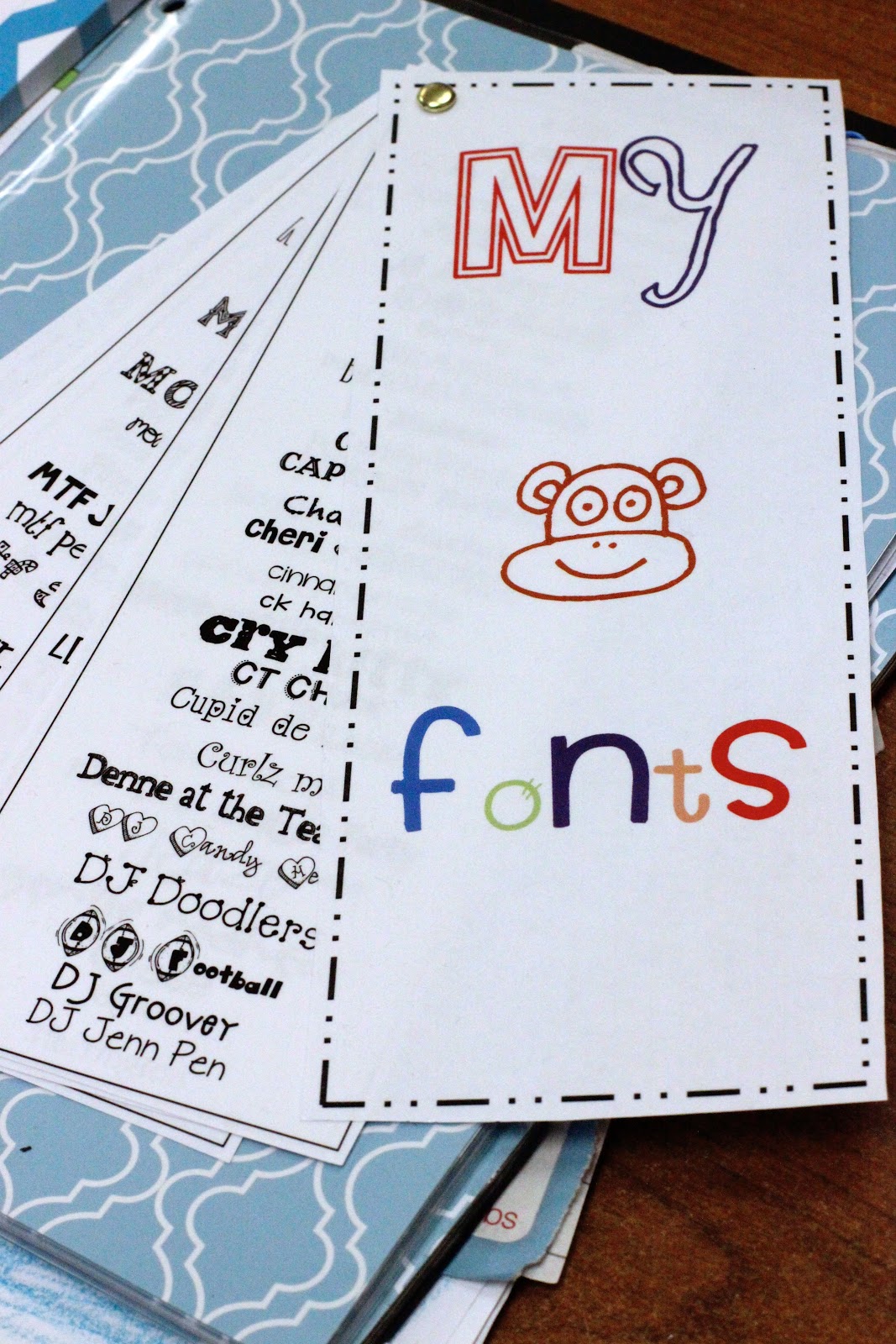 How To Organize Your Fonts! Freebie, too! : Blue Skies with Jennifer White