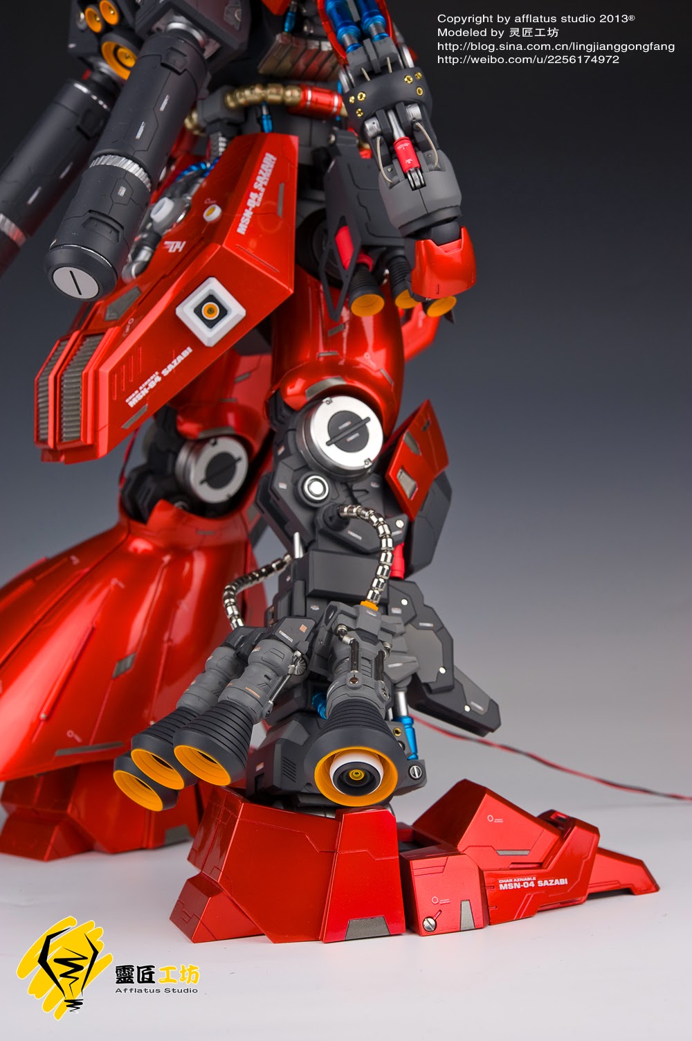 GUNDAM GUY: NeoGrade 1/60 MSN-04 Sazabi - Painted Build w/ LED