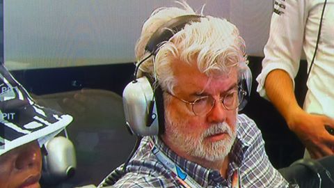 George Lucas at Spielberg, Austria for this weekend's F1 Grand Prix