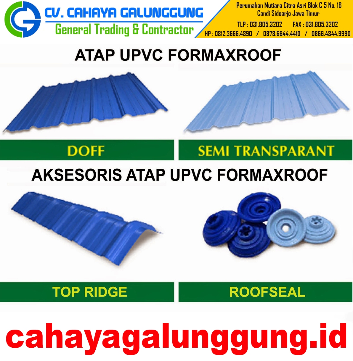 Brosur Dan Harga Atap Pvc Formax Roof | BROSUR HARGA ATAP 2018 ...