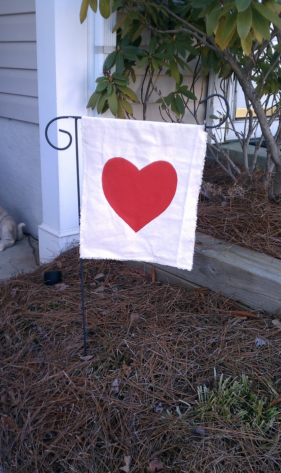 Simply Chic FruGAL: Cheap Valentine's Garden Flag