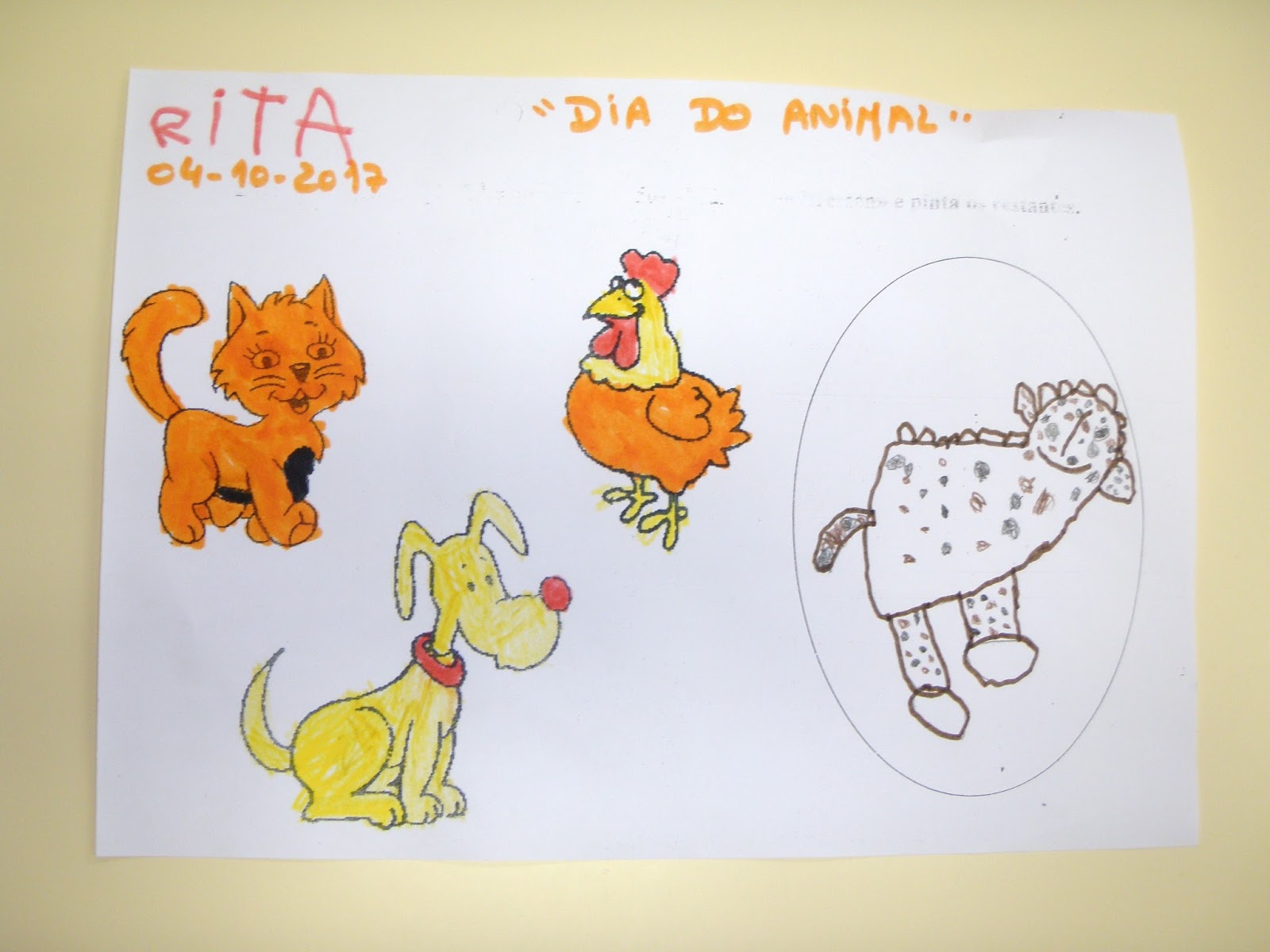 As nossas histórias: "O meu animal de estimação"