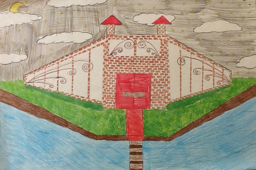 art inklings: How To Draw 2 Point Perspective Castles