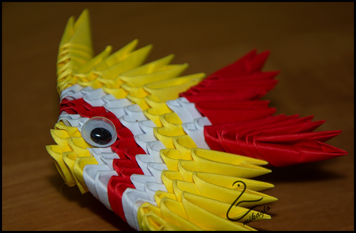 Origami 3d - mikaglo: 111. Tęczowe rybki origami 3d tutorial / Colorful ...