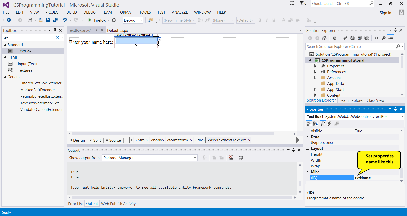 TextBox control in asp.net C# Web Form