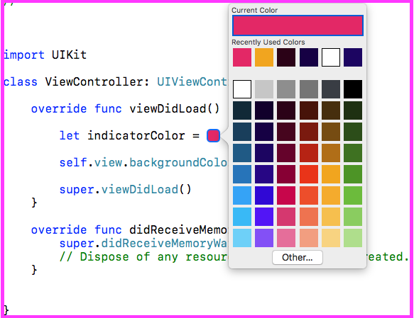 Color Literal - Open Color Picker inside Code file With XCode 8.3.2 ...