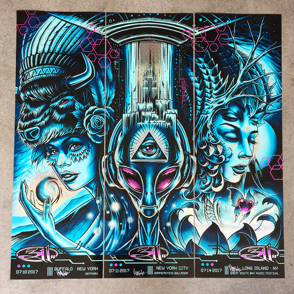 INSIDE THE ROCK POSTER FRAME BLOG: Maxx242 311 New York Triptych ...