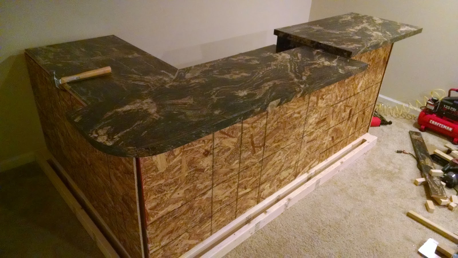 Road to the Ravenna: DIY Custom Bar with Stone Accent