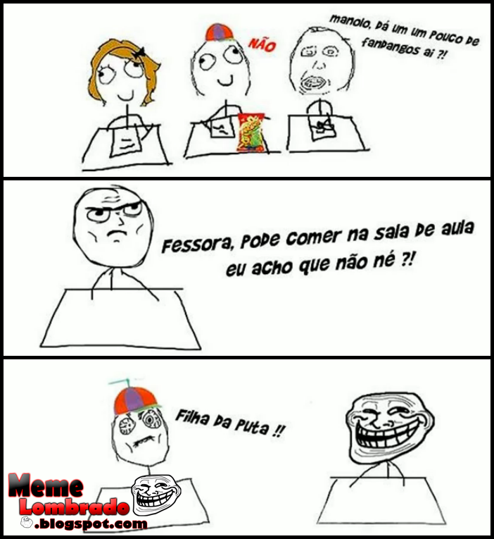 Pode comer na sala ? - Meme Lombrado