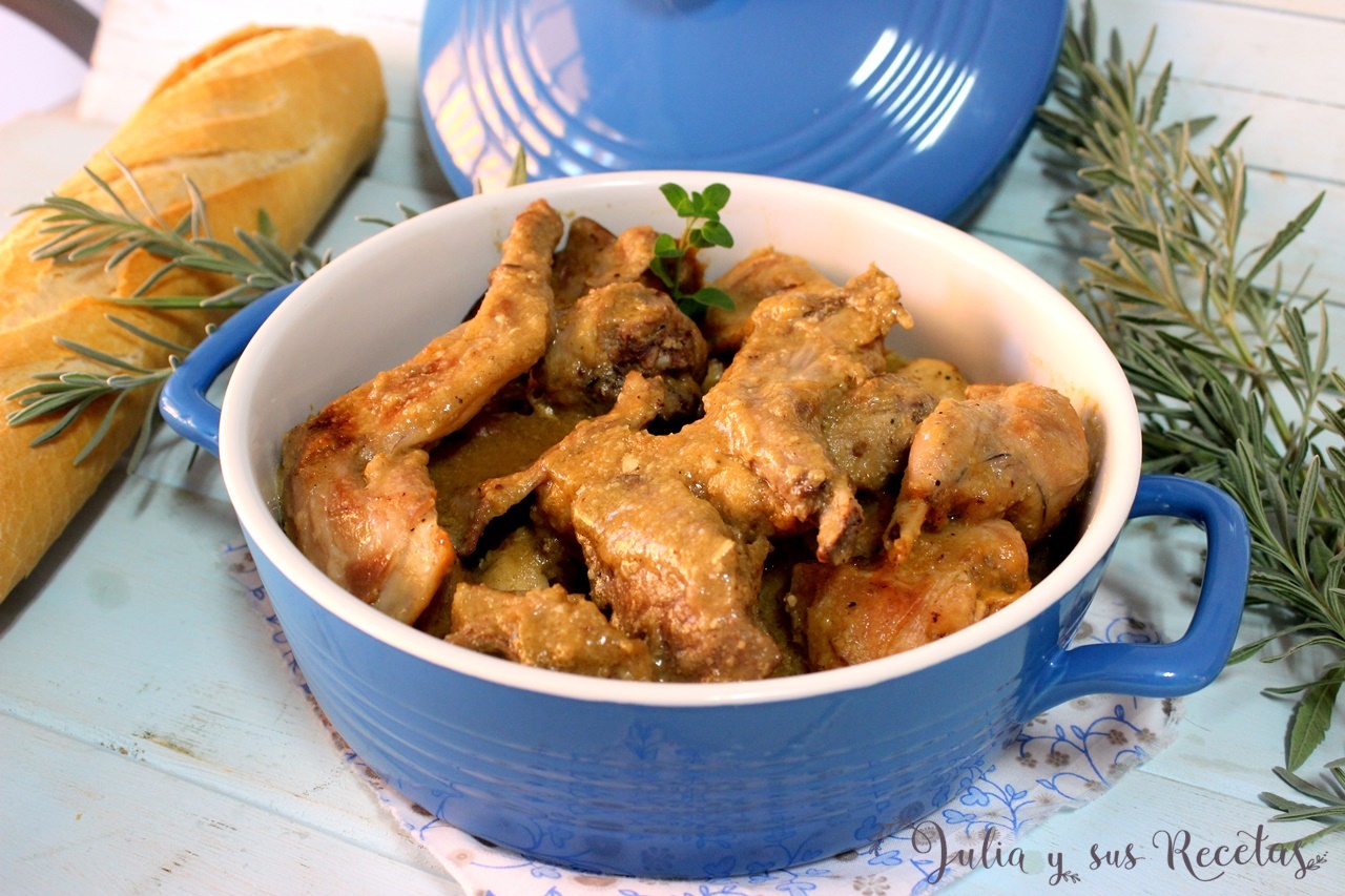 JULIA Y SUS RECETAS: Conejo en salsa de almendras