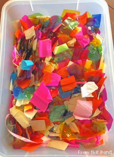 Classroom Art Tip - A Useful Scrap Bin | From the Pond