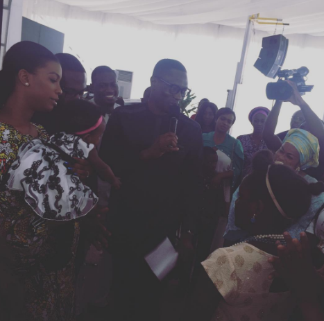 Singer, Lami Philips-Gbadamosi dedicates her daughter in Church (photos)