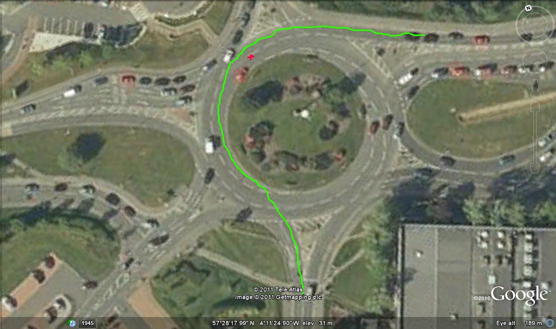 Martin's driving: You are currently approaching Inshes Roundabout. Don ...